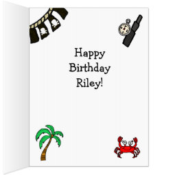 Jumbo Pirate Themed Birthday Card | Zazzle