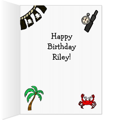 Jumbo Pirate Themed Birthday Card | Zazzle