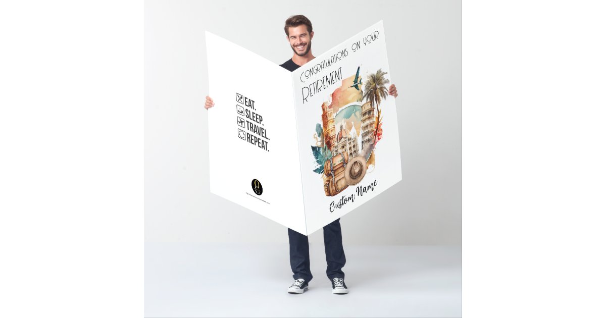 Jumbo Retirement Card for the Adventurous Retiree | Zazzle