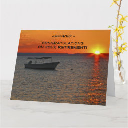 JUMBO Retirement Congratulations from All, Fishing Card | Zazzle