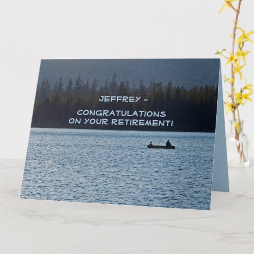 JUMBO Retirement Congratulations from All, Fishing Card | Zazzle