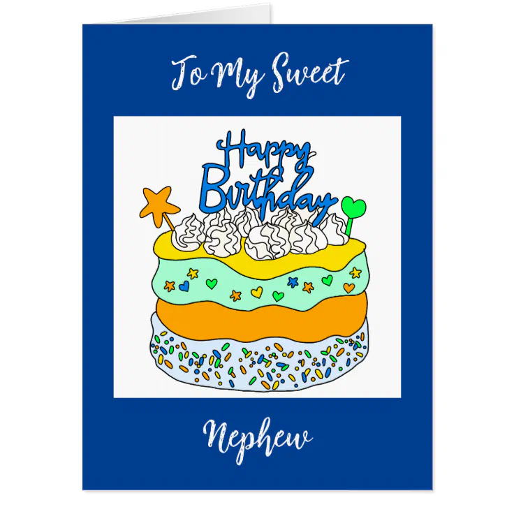 Jumbo Sized Nephew Birthday Card | Zazzle