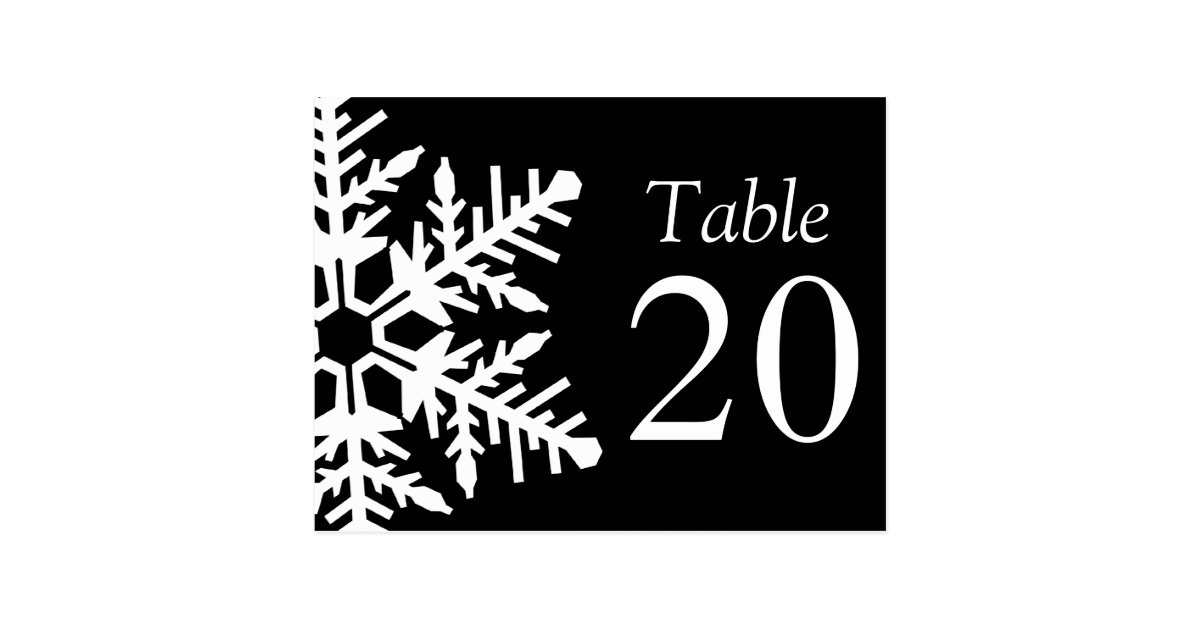 Snowflake Table Numbers
