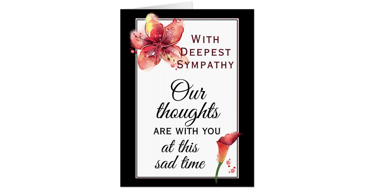 Jumbo Sympathy From Group Lily Card | Zazzle