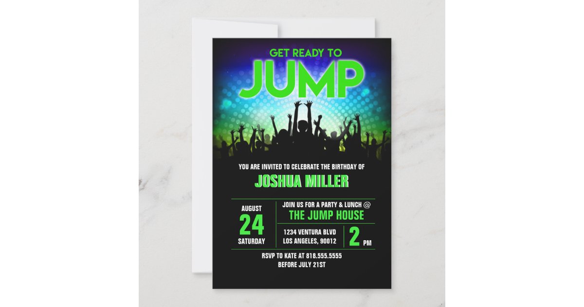 Jump Birthday Invitation | Zazzle