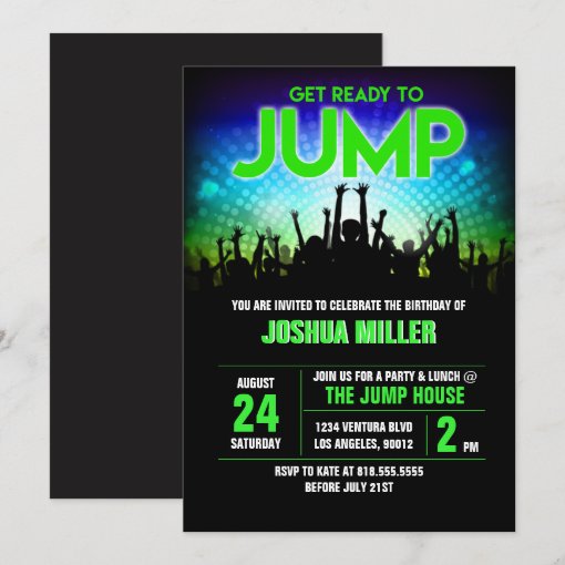 Jump Birthday Invitation | Zazzle