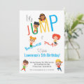 Jump Bounce Play Trampoline Park Party Birthday Invitation | Zazzle