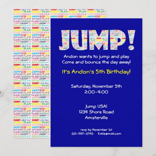 Jump Invitation | Zazzle