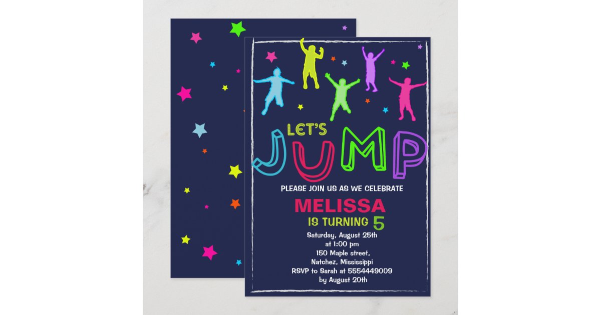 jump invitation - Bounce house invitation | Zazzle