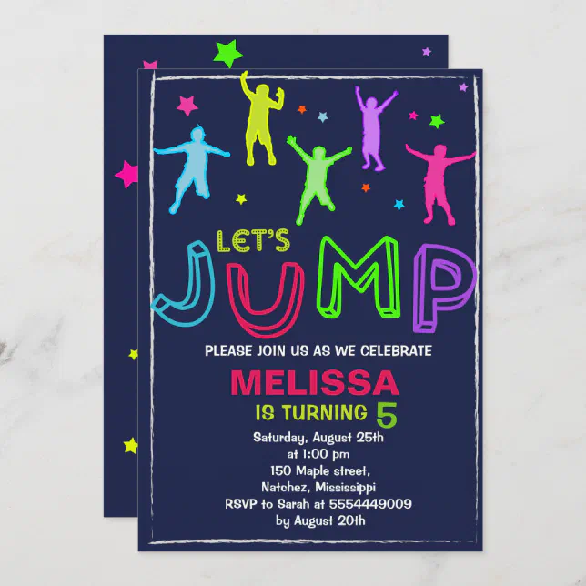 jump invitation - Bounce house invitation | Zazzle