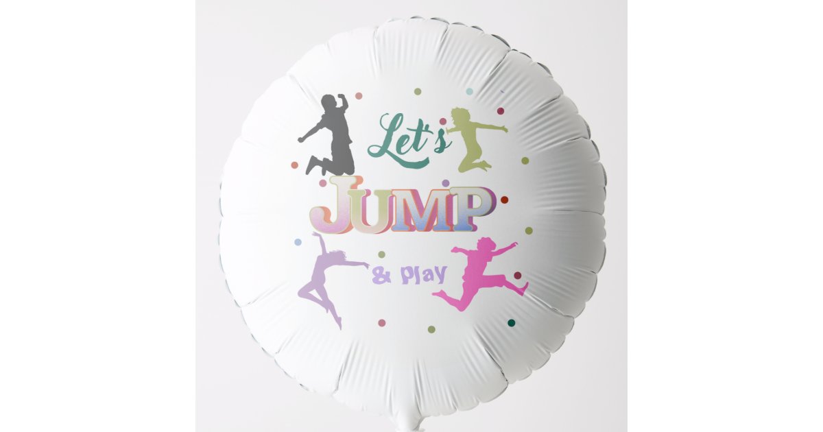 Jump Trampoline Bounce House Birthday Party Balloon | Zazzle