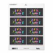Jump Water bottle labels / trampoline bottle label | Zazzle