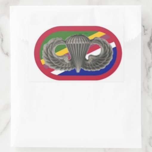 JUMP WINGS ON 450TH CIVIL AFFAIRS BN OVAL STICKERS | Zazzle