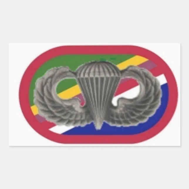JUMP WINGS ON 450TH CIVIL AFFAIRS BN OVAL STICKERS | Zazzle
