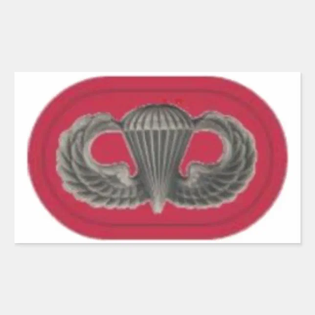 JUMP WINGS ON 7TH SFG OVAL STICKERS | Zazzle
