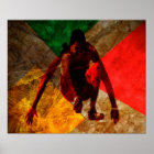 Track and Field Athlete Jumping High Jump Poster | Zazzle.com