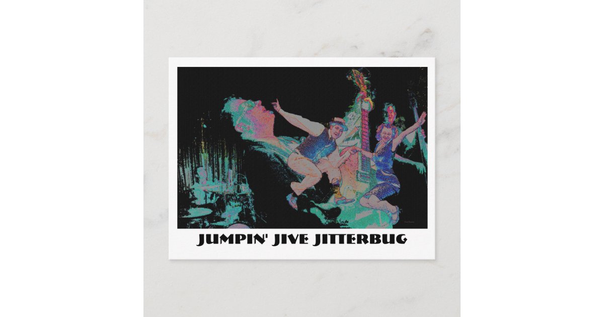 Jumpin' Jive Jitterbug Postcard | Zazzle