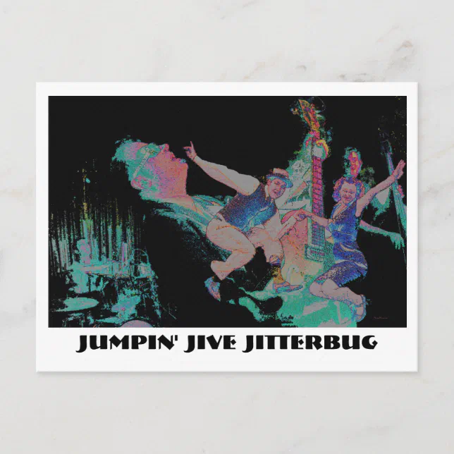 Jumpin' Jive Jitterbug Postcard | Zazzle