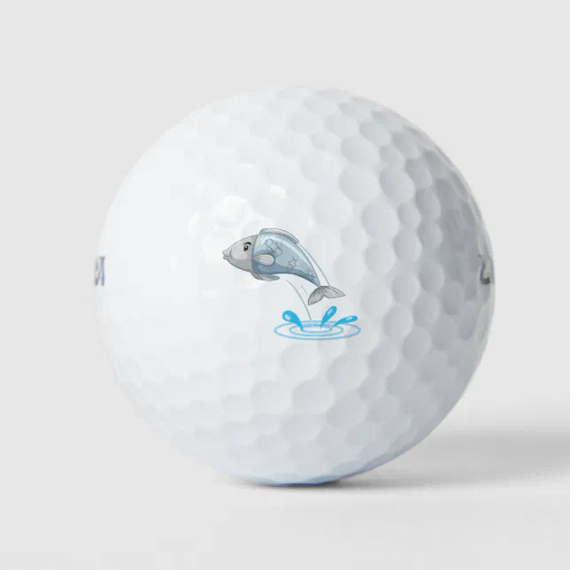 Jumping fish golf balls | Zazzle