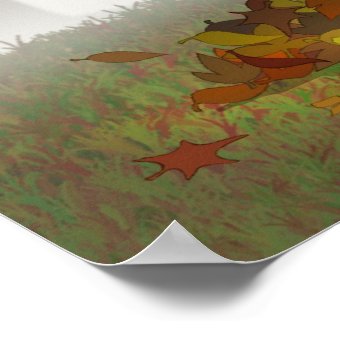 “Jumping into Leaves” Poster | Zazzle
