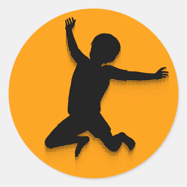 Jumping Kid Sticker | Zazzle