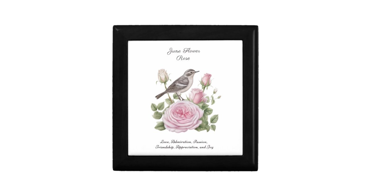 June Birth Month Flower Rose Elegant Birthday Gift Box | Zazzle