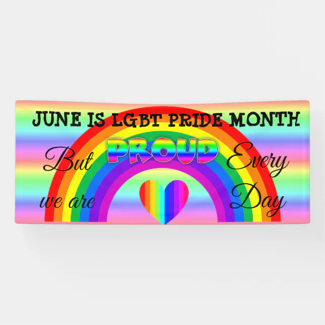 June is LGBT Pride Month Button Banner | Zazzle
