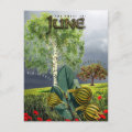 June Month Trees Fig Apple Birch Postcard | Zazzle