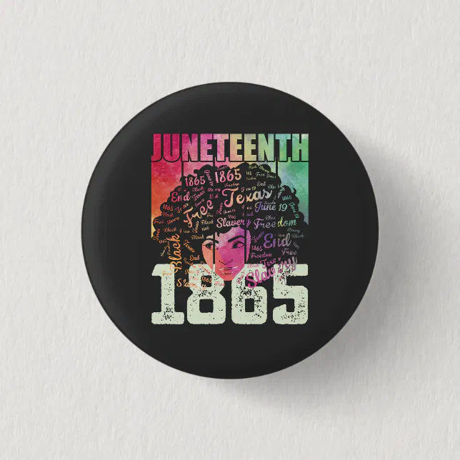 Juneteenth 1865 African American Black Freedom Button | Zazzle