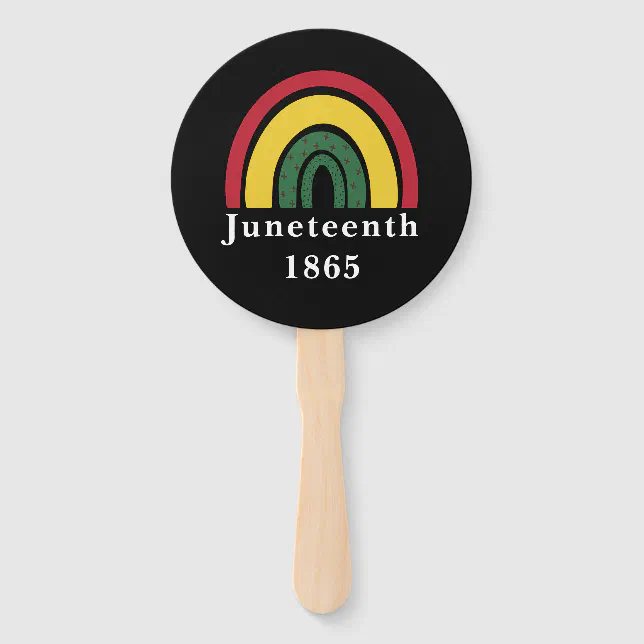 Juneteenth 1865 African American Black History Hand Fan | Zazzle