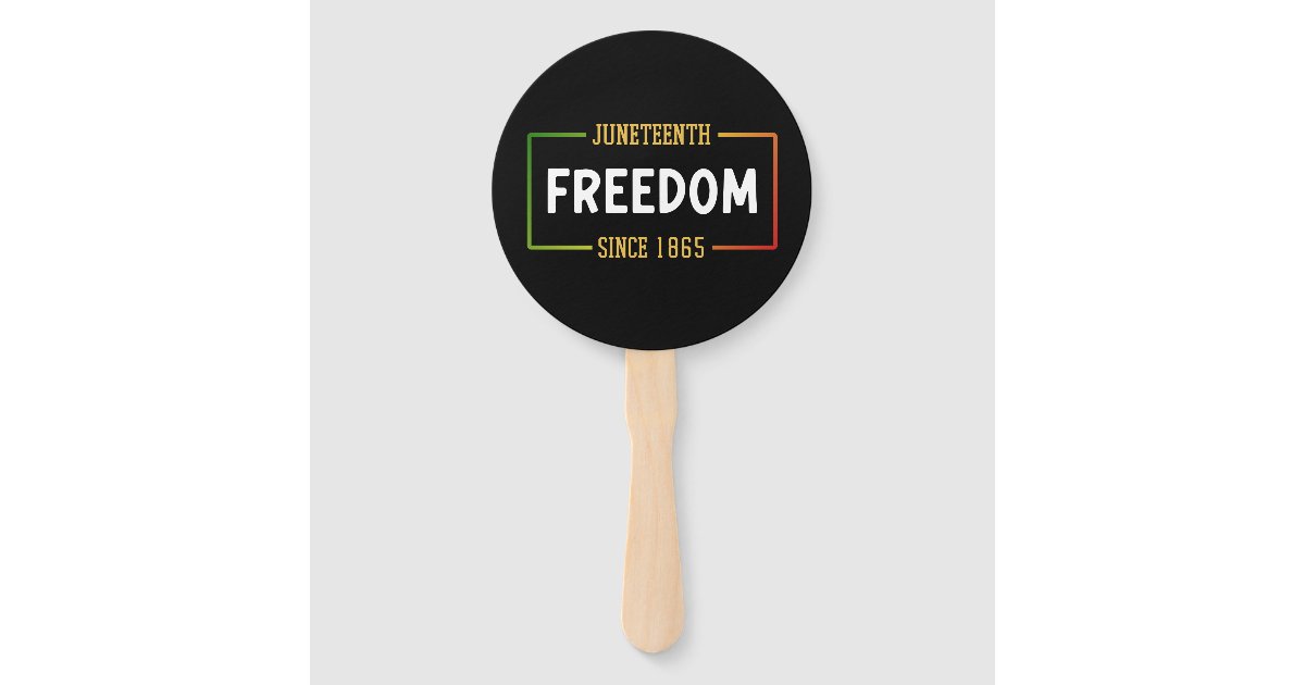 Juneteenth 1865 Celebrating Black Freedom Hand Fan | Zazzle