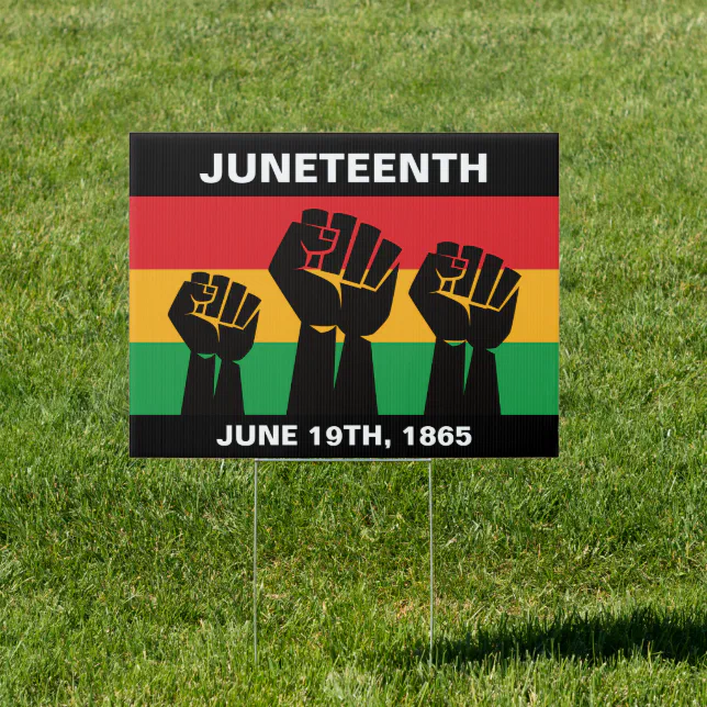 Juneteenth African American pride black freedom Sign | Zazzle