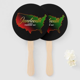 Juneteenth Black Heritage Hand Fan | Zazzle