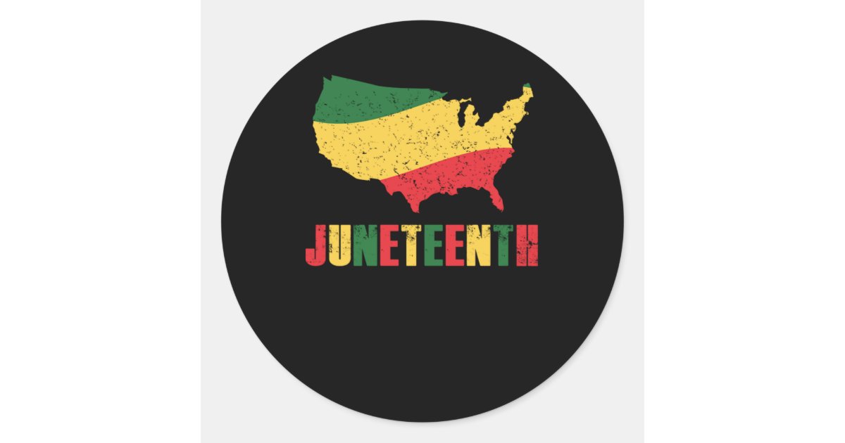 Juneteenth Black History 1865 Classic Round Sticker | Zazzle