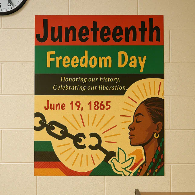 Juneteenth Celebrate Emancipation and Heritage Poster | Zazzle