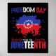 Juneteenth Celebrate Freedom Red White Blue Free B Poster | Zazzle