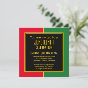 JUNETEENTH Celebration Invitation | Zazzle