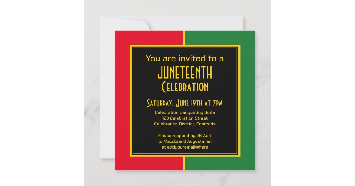 JUNETEENTH Celebration Invitation | Zazzle