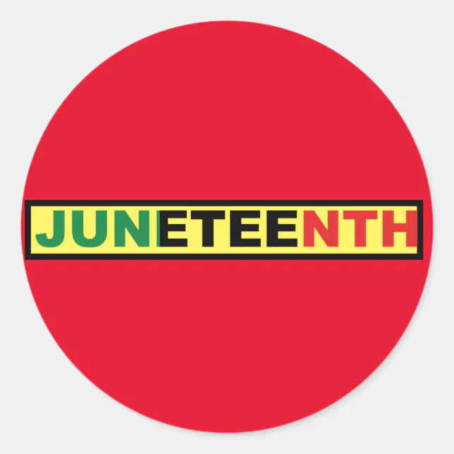 Juneteenth Classic Round Sticker | Zazzle