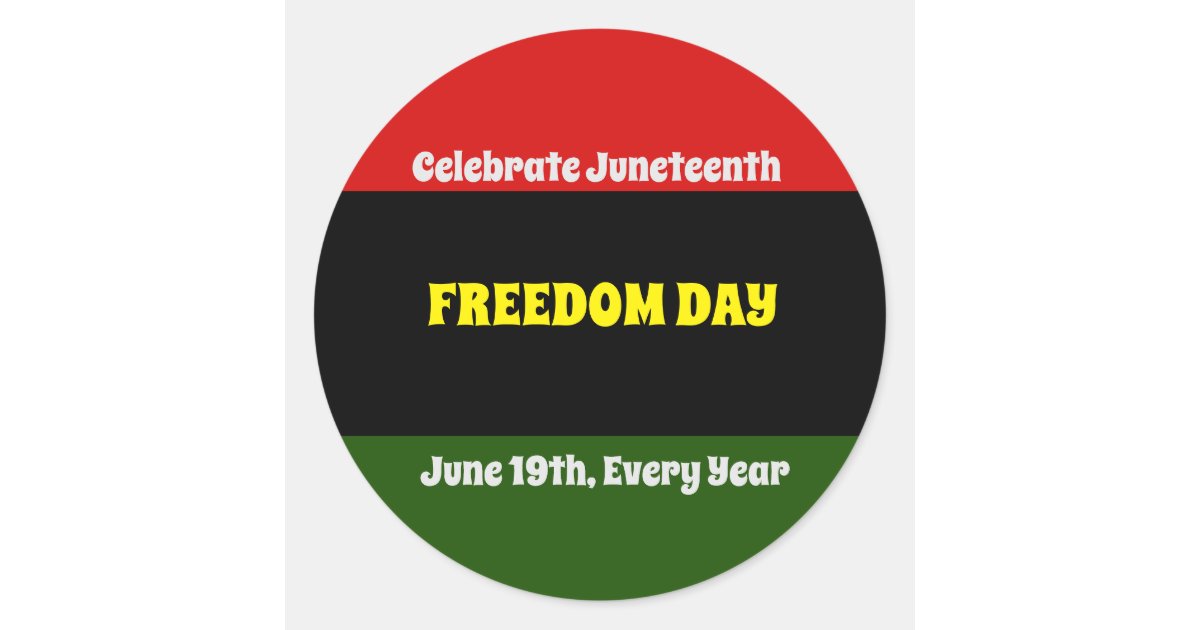 Juneteenth Classic Round Sticker | Zazzle