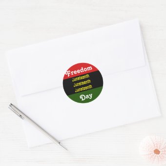 Juneteenth Classic Round Sticker | Zazzle