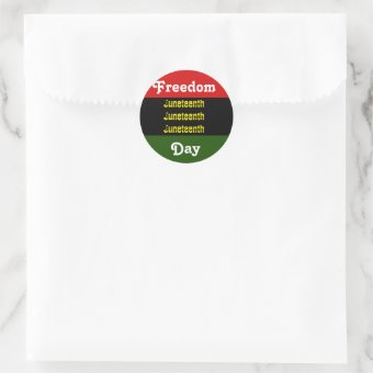 Juneteenth Classic Round Sticker | Zazzle