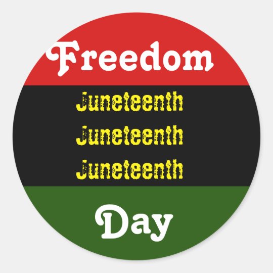 Juneteenth Classic Round Sticker | Zazzle.com