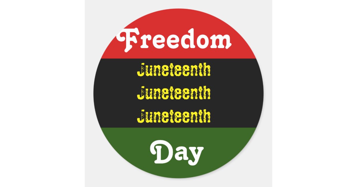 Juneteenth Classic Round Sticker | Zazzle