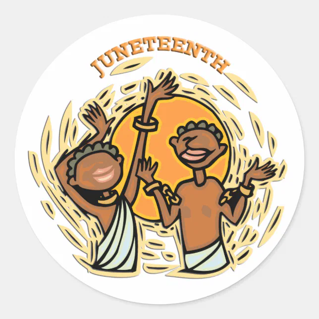 Juneteenth Classic Round Sticker | Zazzle