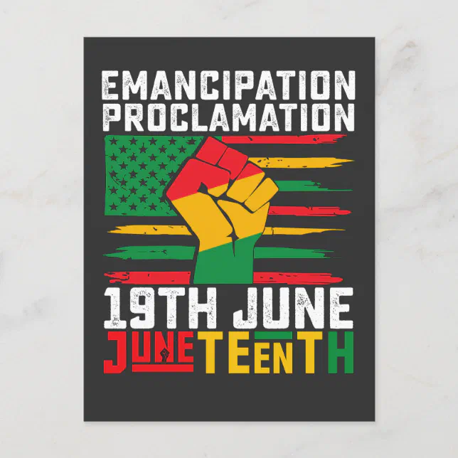 Juneteenth Emancipation Proclamation Black Freedom Invitation Postcard ...