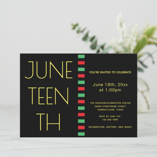 Juneteenth Freedom Celebration Invitation | Zazzle