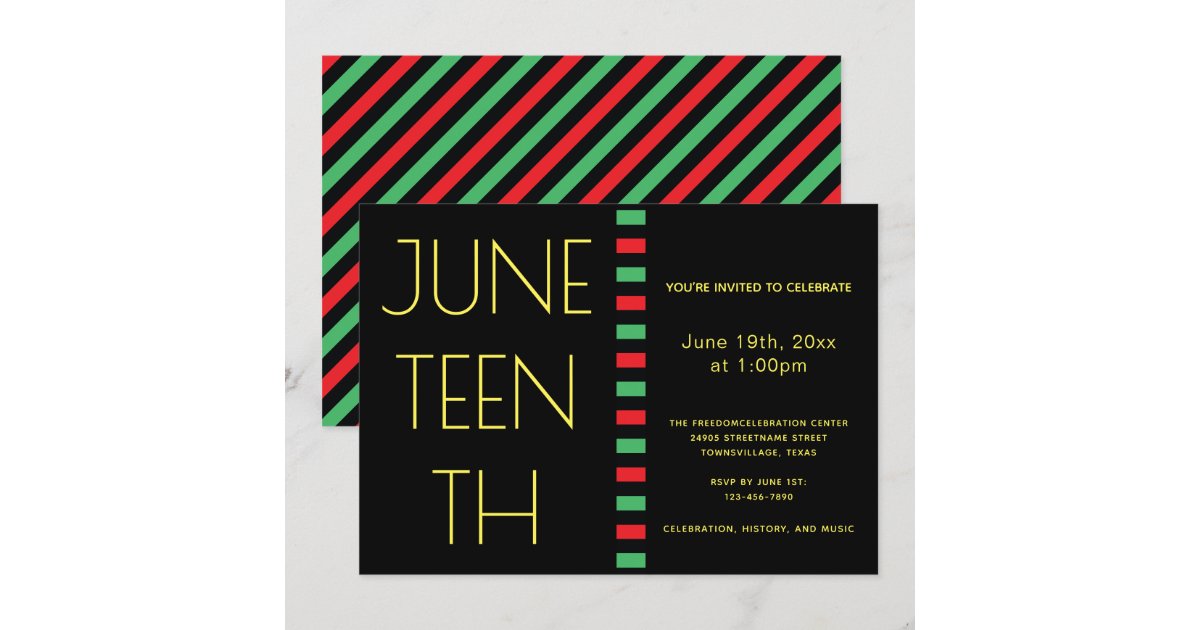 Juneteenth Freedom Celebration Invitation | Zazzle