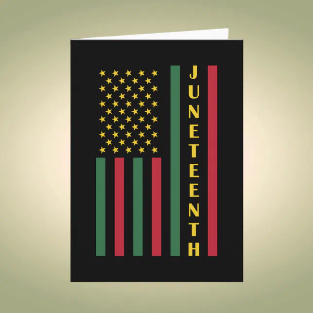 Juneteenth Freedom Celebration USA American Flag Card | Zazzle