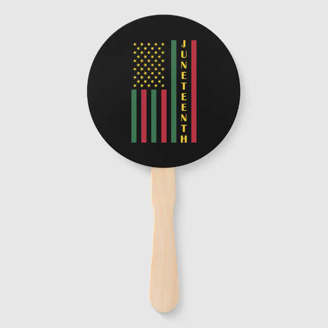 Juneteenth Freedom Celebration USA American Flag Hand Fan | Zazzle